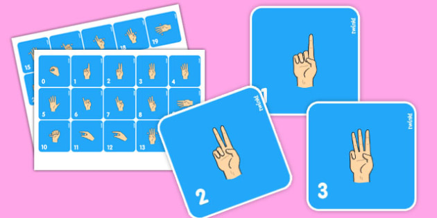 British Sign Language 0-20 Flash Cards (Signer's View)