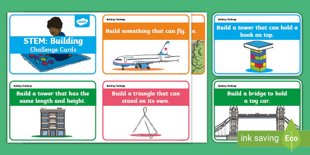 STEM: Building Challenge Cards (teacher made)