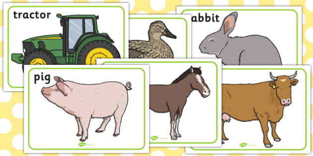 On the Farm Movement Picture Cards - on the farm, movement