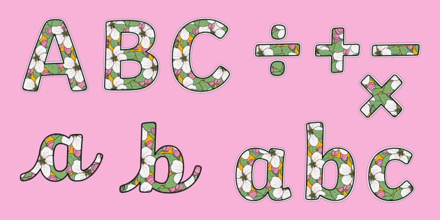 Flower A4 Display Lettering (teacher made)