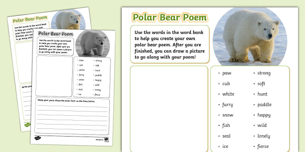 Polar Bear Writing Templates | twinkl.com.au