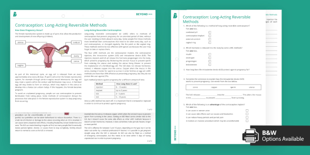 Long-Acting Reversible Contraception Reading Comprehension