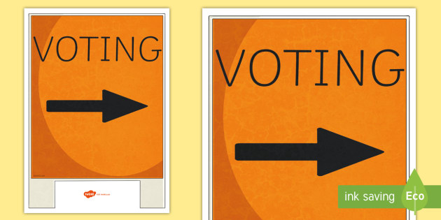 Voting Sign Display Poster