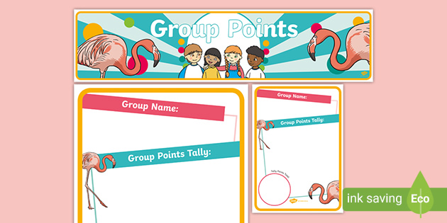 Tropical Flamingo Group Points (teacher made)