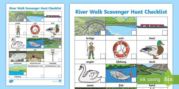 River Walk Scavenger Hunt Checklist (Teacher-Made)