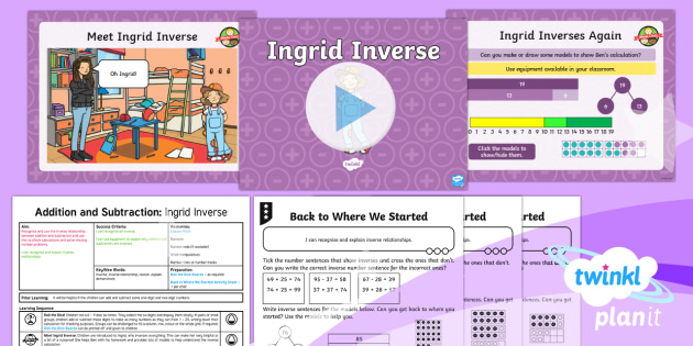 Y2 Addition and Subtraction Inverse Relationships (1) Lesson Pack - Inverse