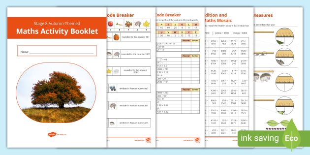 Stage 8 Autumn Maths Activity Booklet (teacher made)