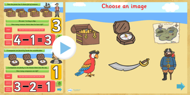 Pirate Themed Subtraction PowerPoint (teacher made)