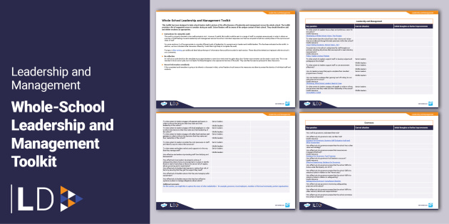 Whole-School Leadership and Management Toolkit