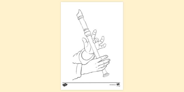 FREE! - Recorder Fingering G Colouring | Colouring Sheets