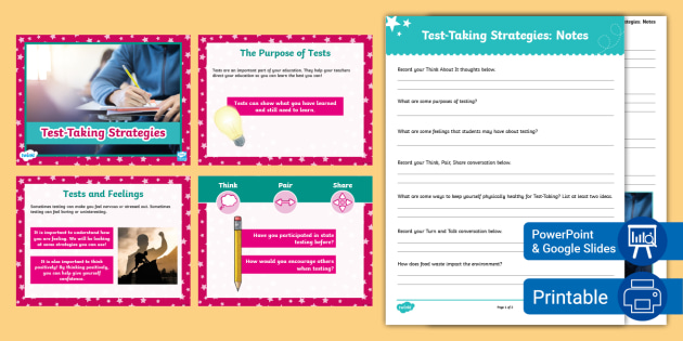 Test Taking Tips Poster