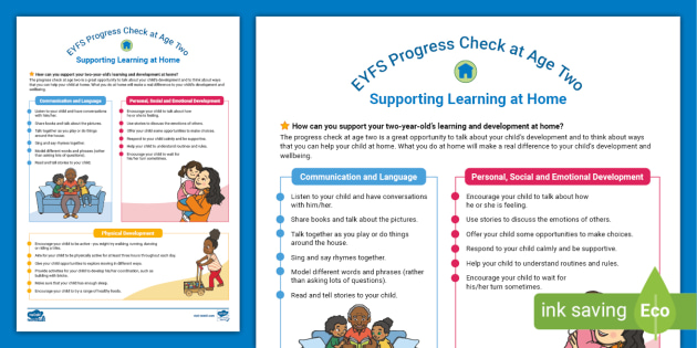 EYFS Progress Check at Age Two: Supporting Learning at Home