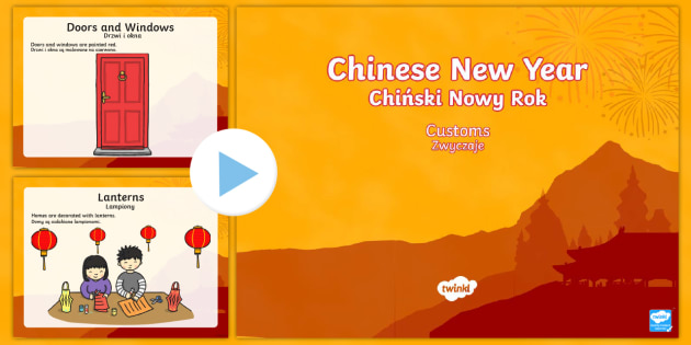 Chinese New Year Customs PowerPoint English/Polish