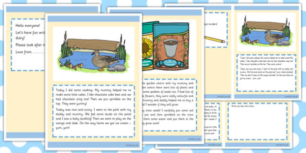 Editable Class Toy Diary Entries - editable, class toy, diary