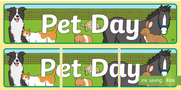 Pet Day (Domestic Animals) Display Banner (teacher made)