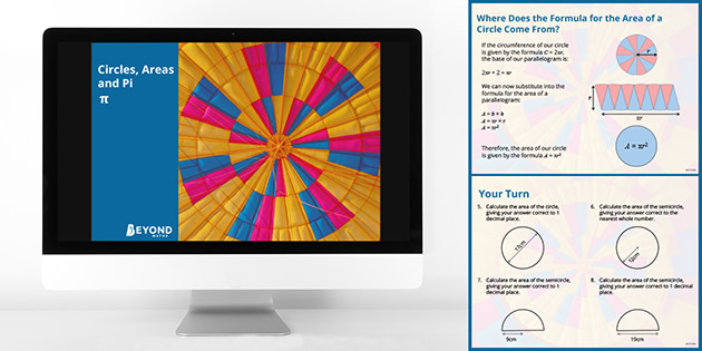 👉 Circles, Areas and Pi | Area, Perimeter and Volume | KS3 Maths