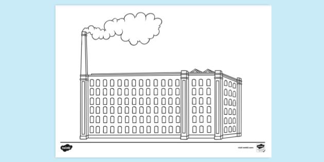 FREE! - Factory Colouring Sheet | Colouring Pages | Art | Twinkl