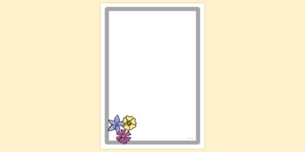 FREE! - Wild Flower Border | Page Borders | Twinkl