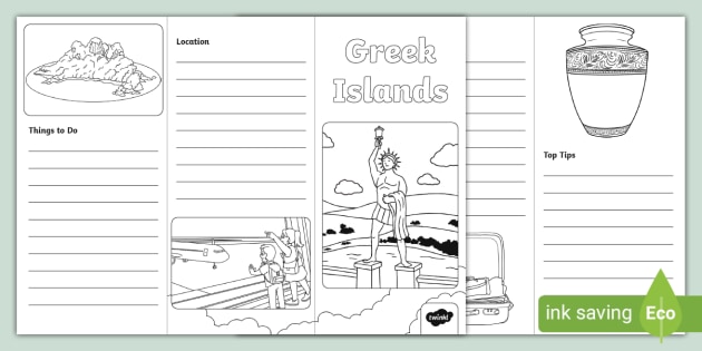 Greek Islands Travel Leaflet Template (teacher made)