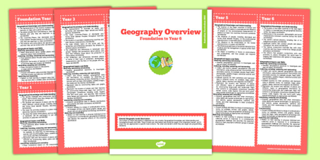 FREE! - Australian Curriculum Foundation to Y6 Overview Booklet Geography