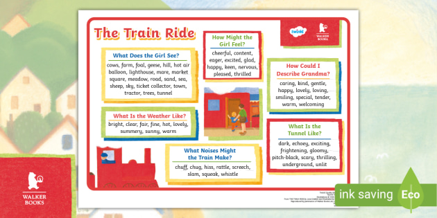 FREE! - The Train Ride: Descriptive Word Mat [Ages 5-7]
