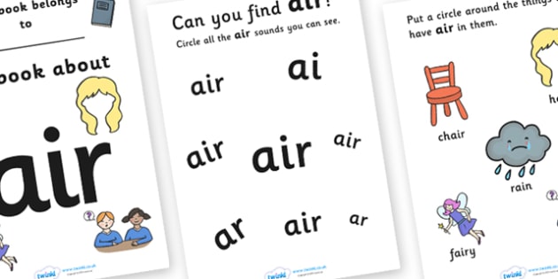 My Phase 3 Trigraph Workbook (air) - Digraph Formation, Phase 3, phase ...