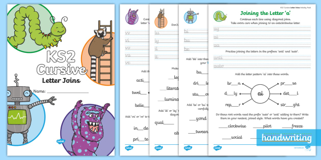 Joined Handwriting Worksheets KS2 Cursive Pack