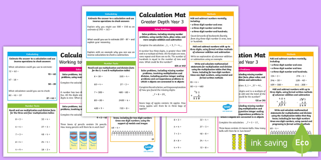 Year 3 Addition, Subtraction, Multiplication and Division Differeniated ...