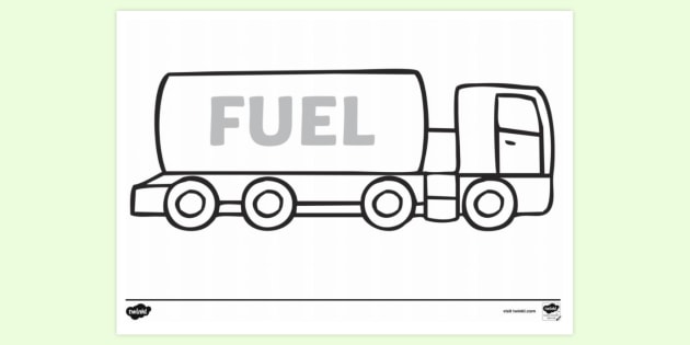 FREE! - Fuel Tanker Colouring Sheet | Colouring Sheets