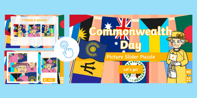 Interactive Commonwealth Day Picture Puzzle (teacher made)