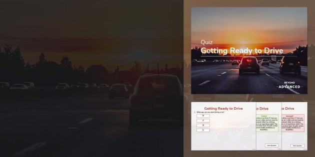 Getting Ready to Drive - Multiple Choice Quiz | Beyond
