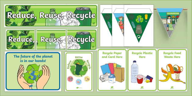 National Recycling Week Display Pack Teacher Made