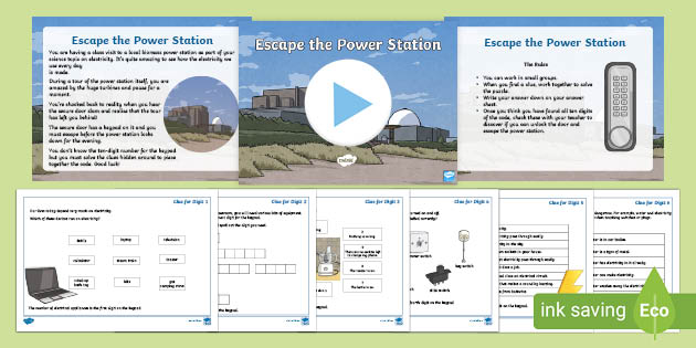 Year 4 Electricity Escape the Room Game (teacher made)