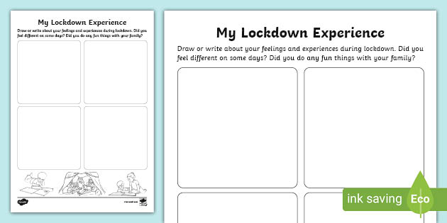 My Lockdown Experience Worksheet - Early Level Resources