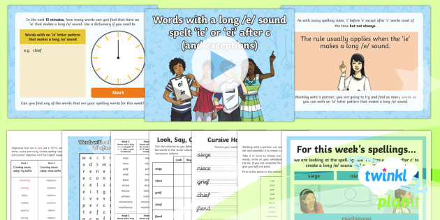 PlanIt Y6 Term 2A W2: Words With a Long /e/ Sound Spelt ‘ie’ or ‘ei’