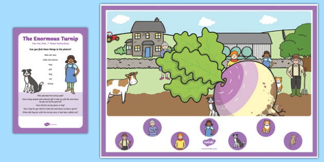 The Enormous Turnip Can you Find...? Poster and Prompt Card Pack