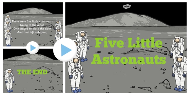 Five Little Astronauts Counting Song PowerPoint - powerpoints