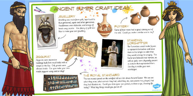 Ancient Sumer Craft Ideas (teacher made)