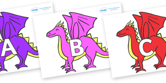 FREE! - A-Z Alphabet on Dragons (teacher made)