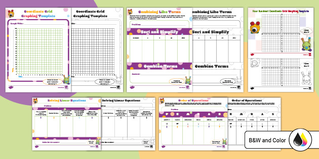 Sixth Grade Math Graphic Organizer Pack (teacher made)
