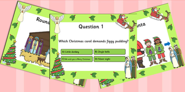 Christmas Themed Quiz PowerPoint (teacher made)