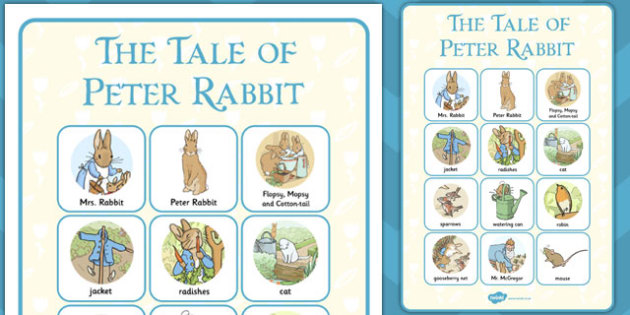 The Tale of Peter Rabbit Vocabulary Poster