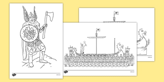 Up Helly Aa Colouring Sheets