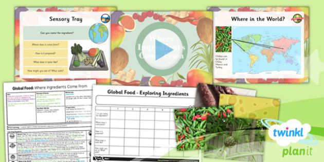 D&T: Global Food: Where Ingredients Come From UKS2 Lesson Pack 1