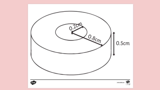 FREE! - Cylinder with Hole volume surface area | Colouring Sheets