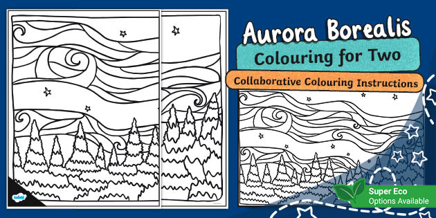 aurora borealis coloring book