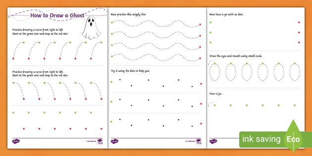 How to Draw a Ghost? | Halloween Ghost Drawing | Twinkl