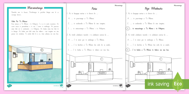Hospital Reading Comprehension Worksheet / Worksheet - Te Reo Māori