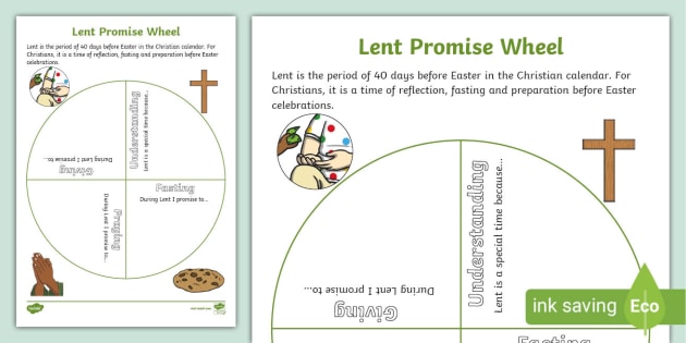 Lent Promise Wheel (teacher made)