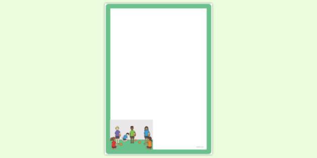 FREE! - Simple Blank Ball Activity Page Border | Page Borders